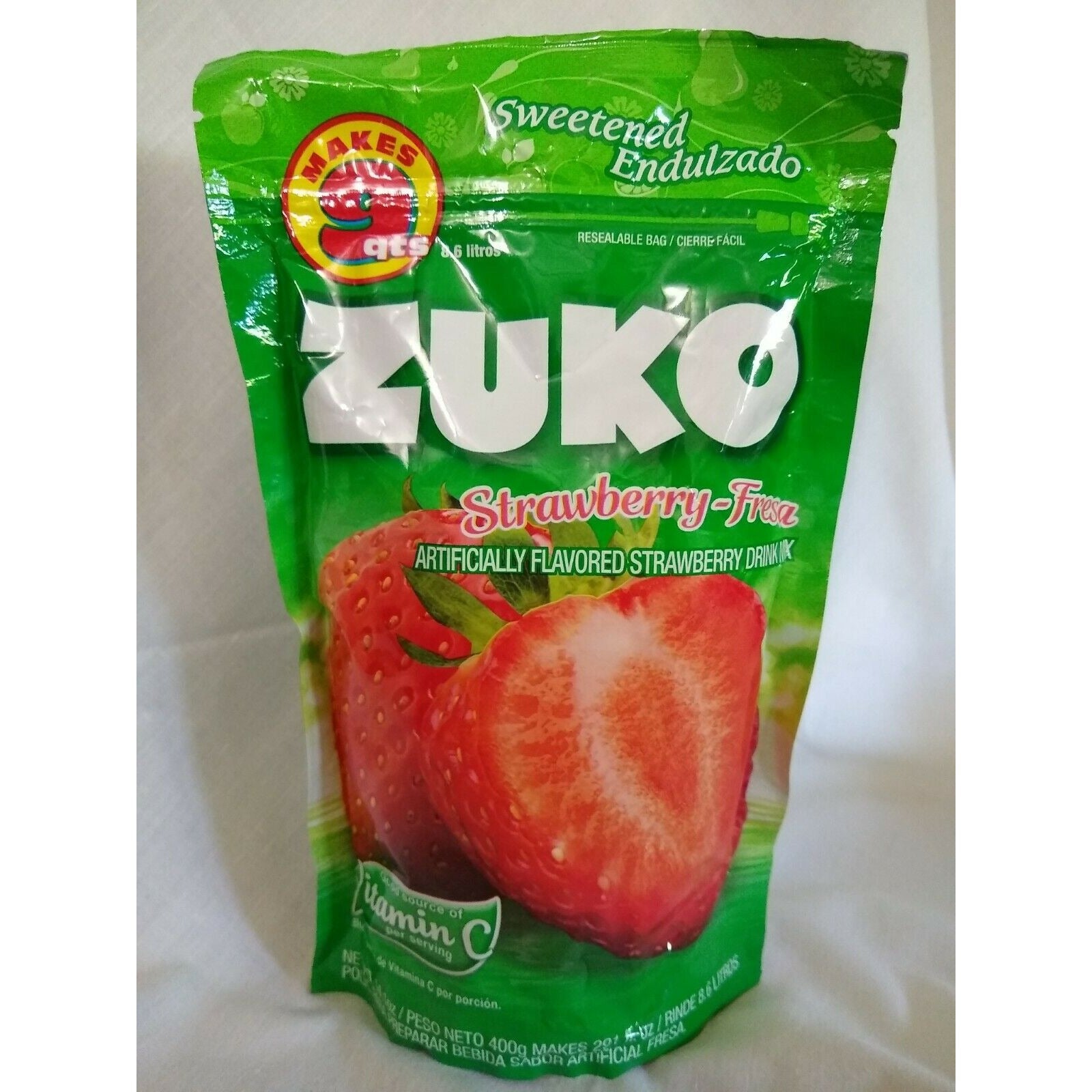 Zuko Aguas Frescas Strawberry (Fresa) Flavored Drink Mix 14.1 Ounce Pa ...